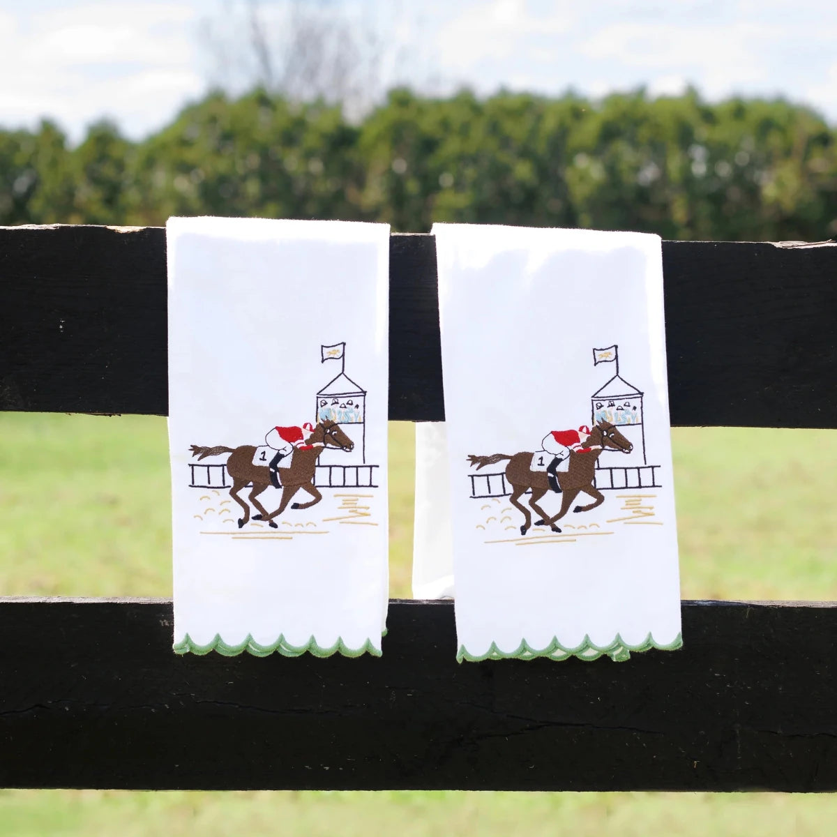 At the Finish Embroidered Tea Towels | Set of 2 – The Savory Pantry